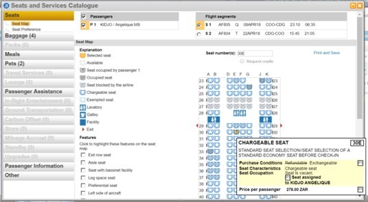 Amadeus Tip: How to Reserve a Seat using the Seat Map